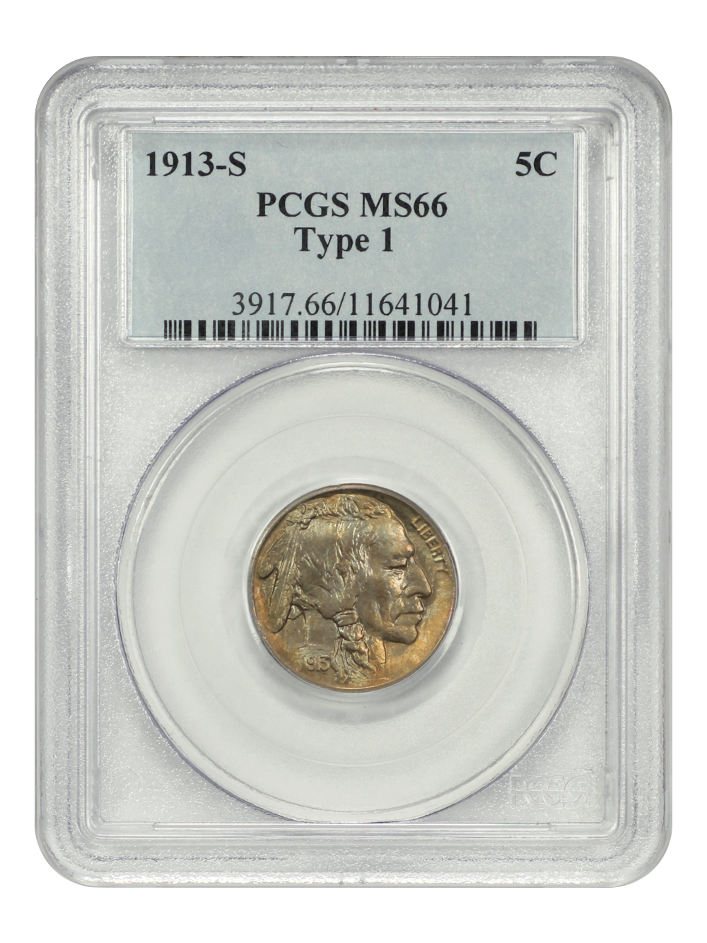 Collectors Corner - 1913-S 5C Type 1 MS66 PCGS - #65206845