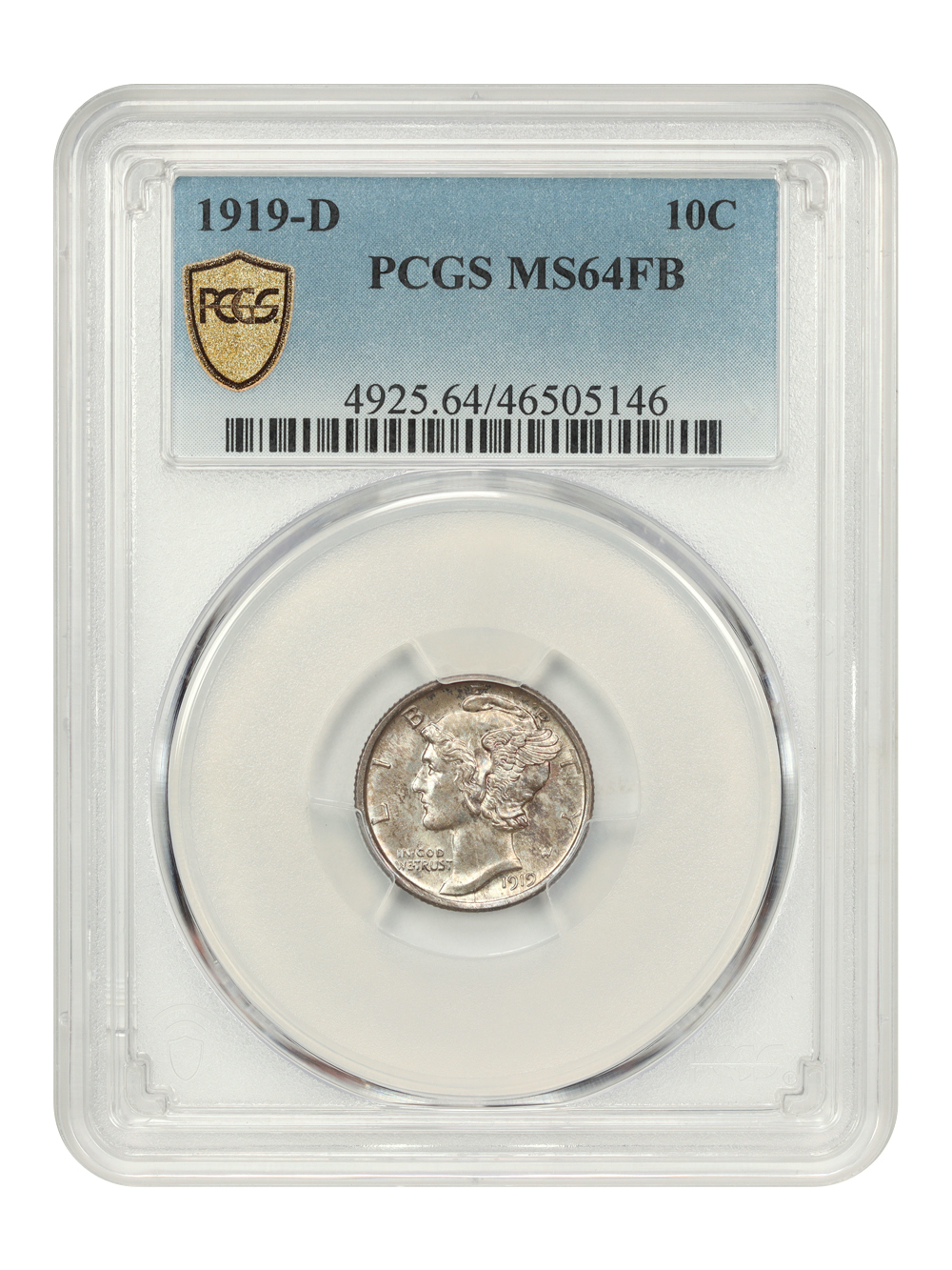 Collectors Corner - 1919-D 10C MS64FB PCGS - #66349293