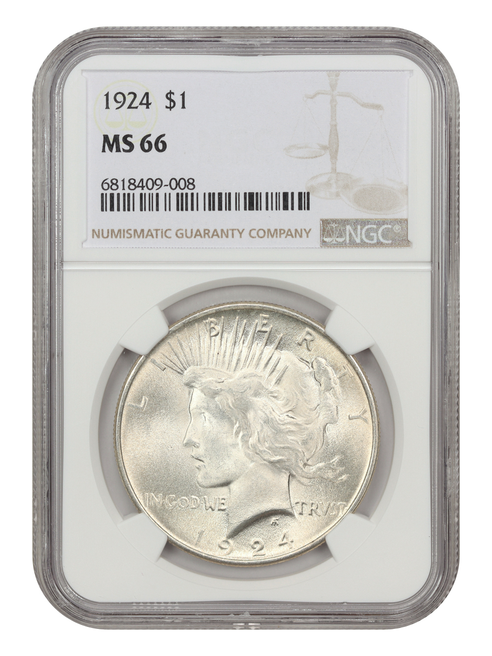 Greysheet Marketplace Coins & Currency: 1924 $1 NGC MS66