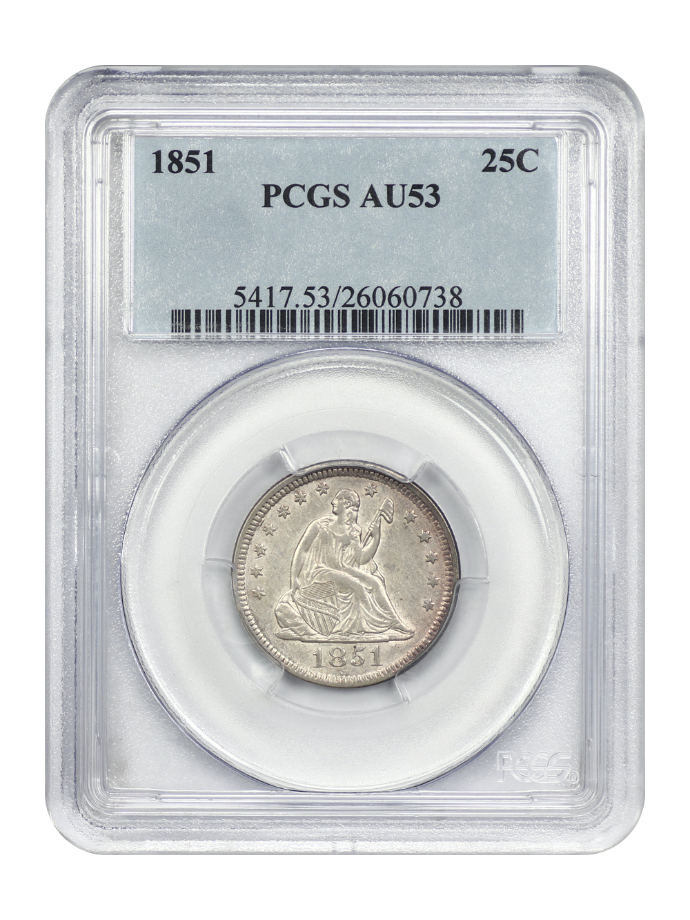 Collectors Corner - 1851 25C AU53 PCGS - #65161308
