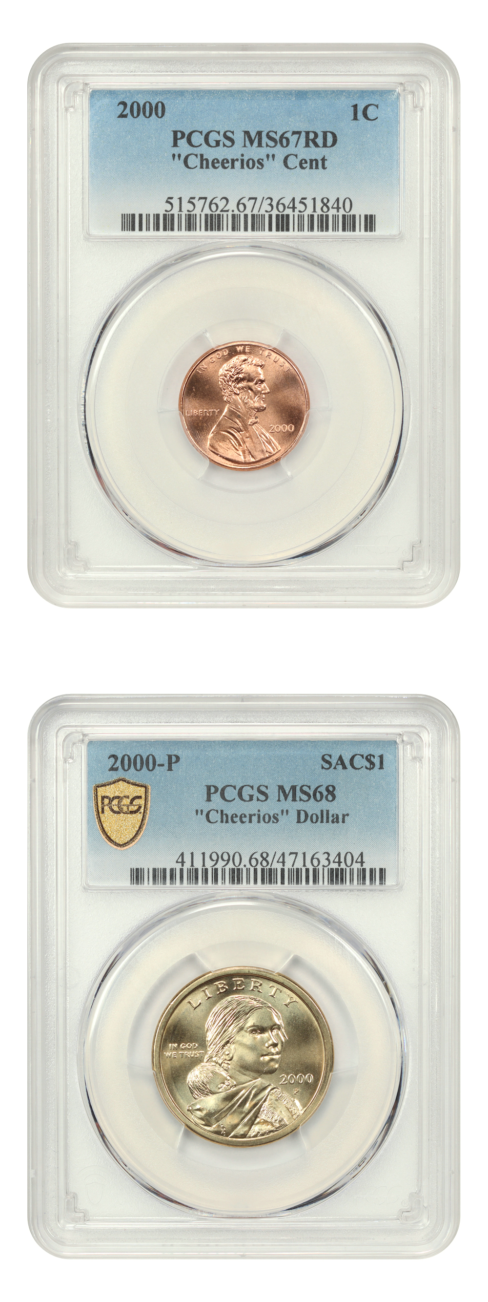 Collectors Corner - 2000-P SAC$1 "Cheerios" Dollar MS68 PCGS - #64910661