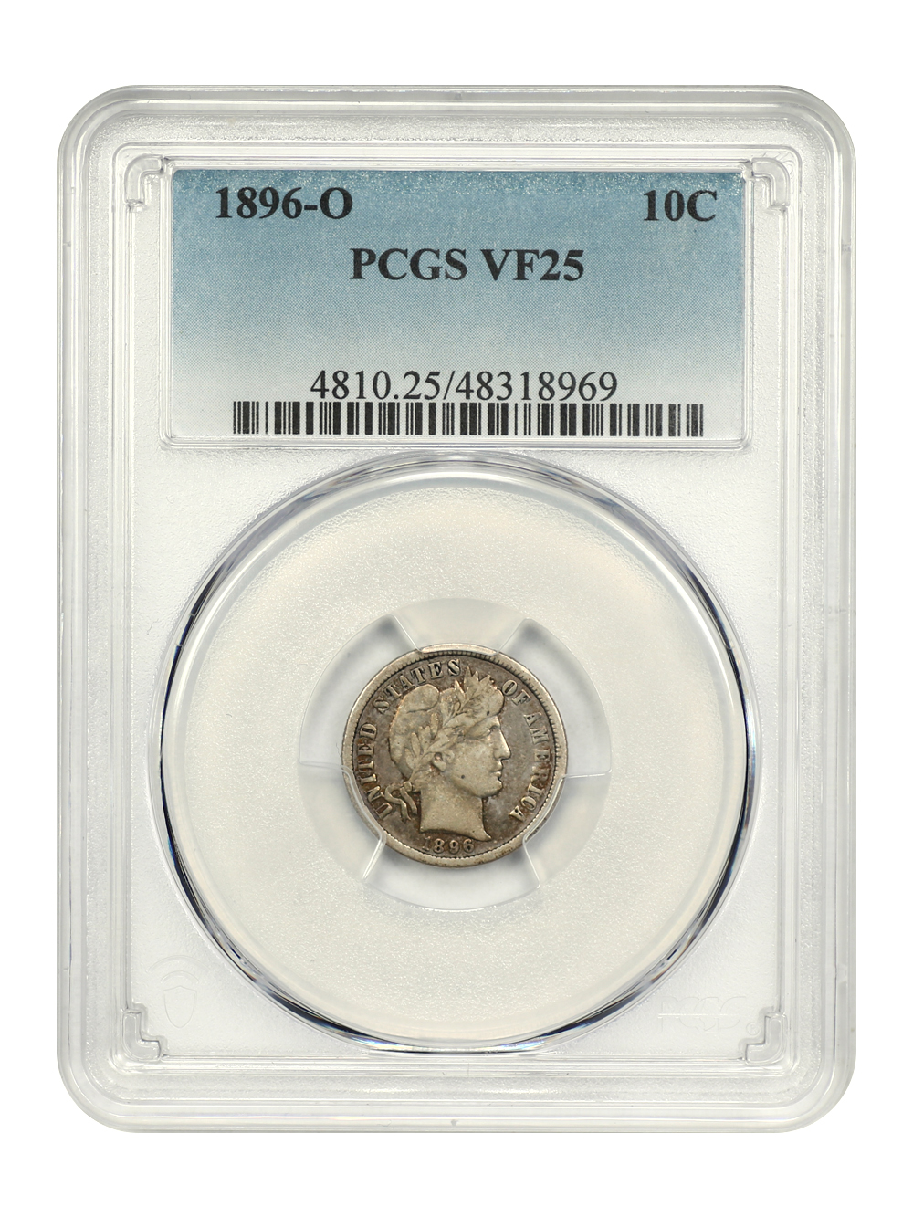 Collectors Corner - 1896-O 10C VF25 PCGS - #65426688